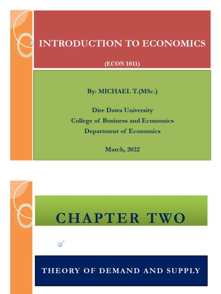 Econ 1011 (Chapter II) | PDF