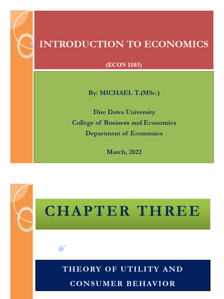 Econ 1011 (Chapter III) | PDF