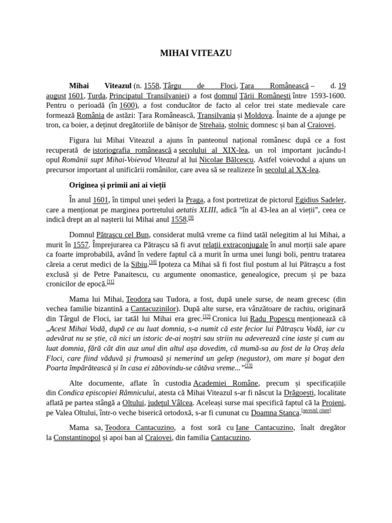Mihai Viteazu | PDF
