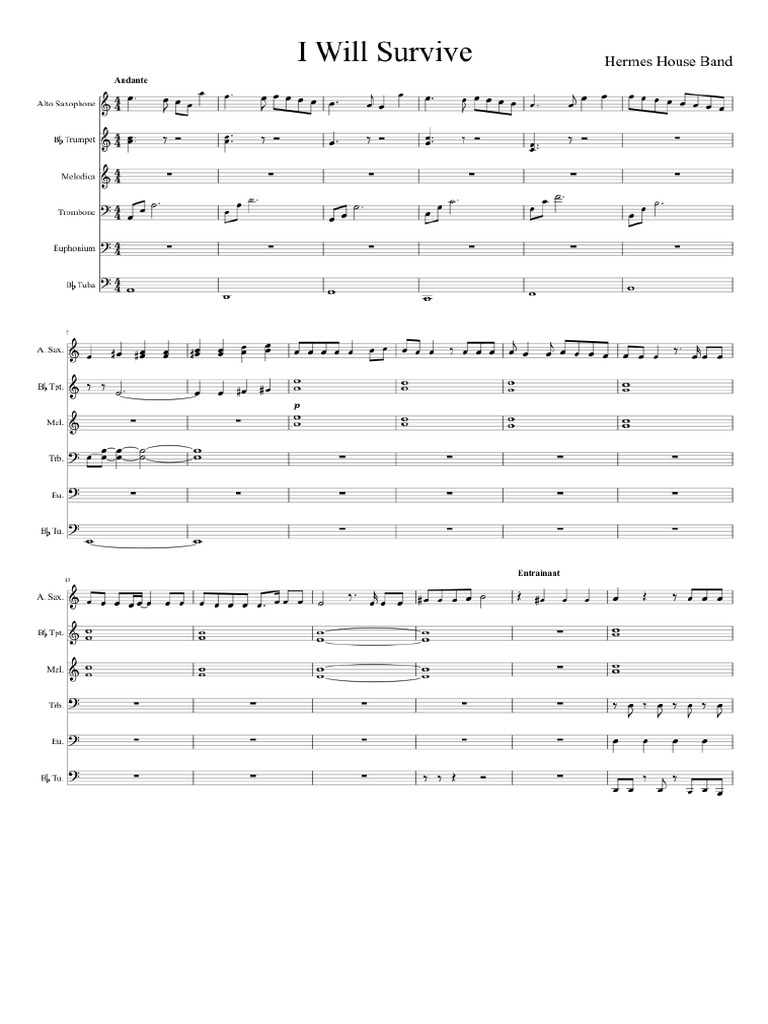 I Will Survive Hermes House Band - Brass Band | PDF