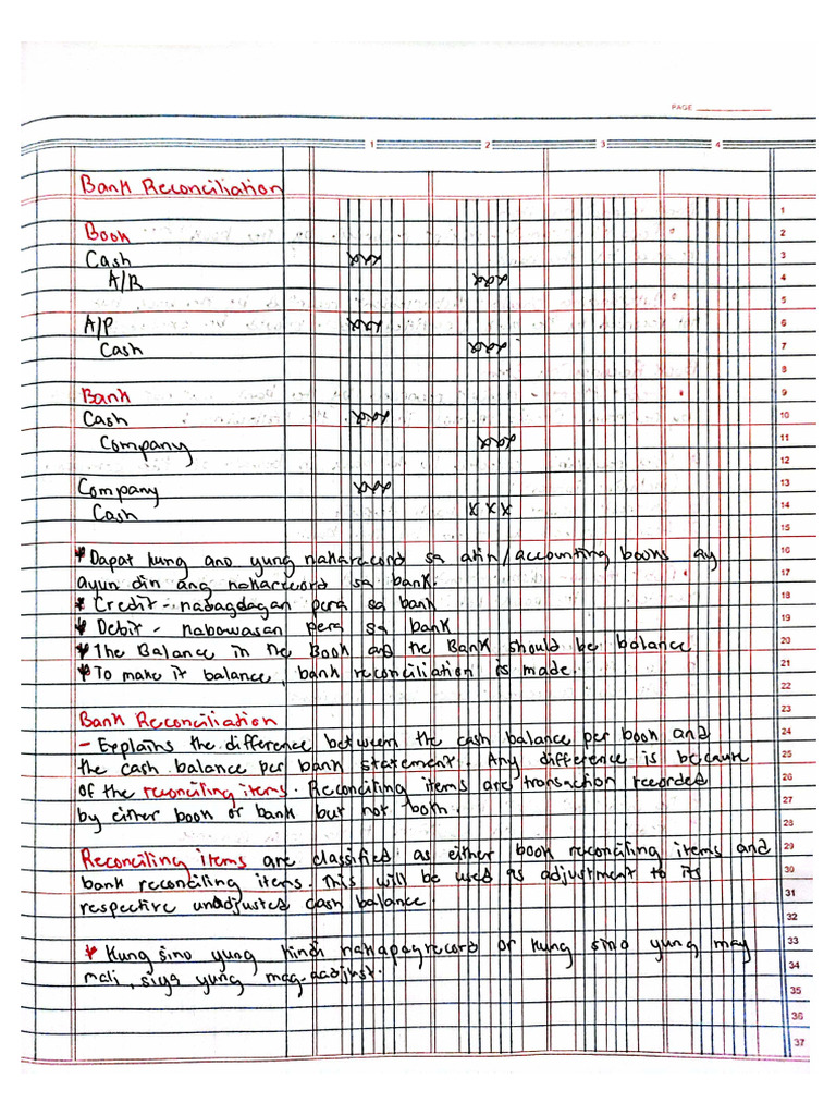 Notes in Bank Reconciliation | PDF