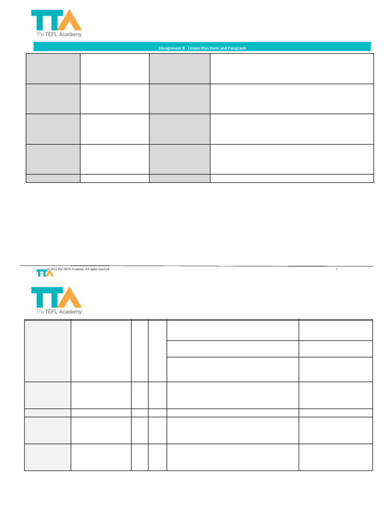 AssignmentB Step2 LessonPlanandParagraph Template | PDF