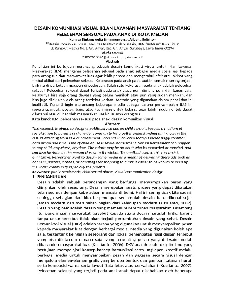 Desain Komunikasi Visual Iklan Layanan Masyarakat Tentang Pelecehan ...