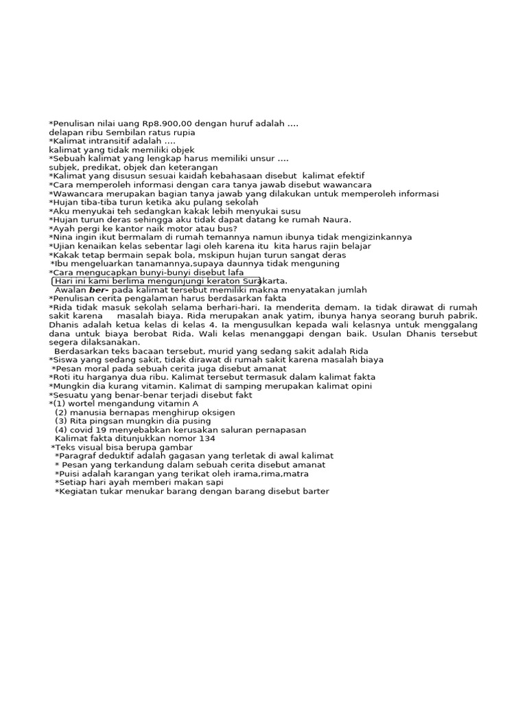 Sat B Indonesia Kelas 4 Semester 2 | PDF