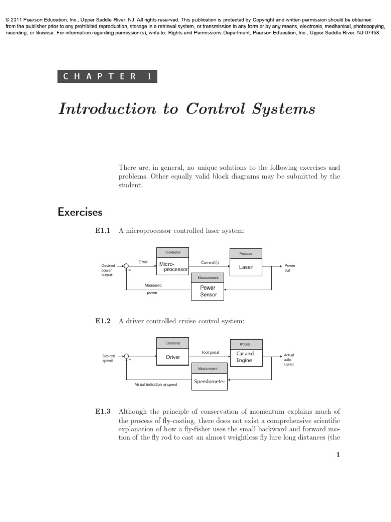 최신제어시스템 12판 솔루션 1장 | PDF