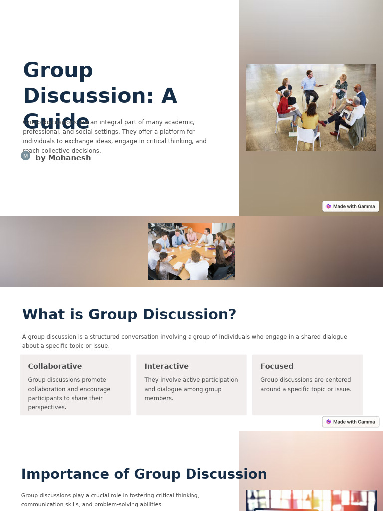 Group Discussion Mastery Guide | PDF | Critical Thinking | Communication