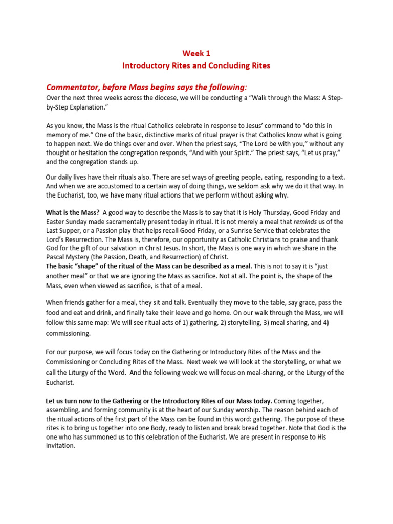 Week 1 Commentator Script English | PDF