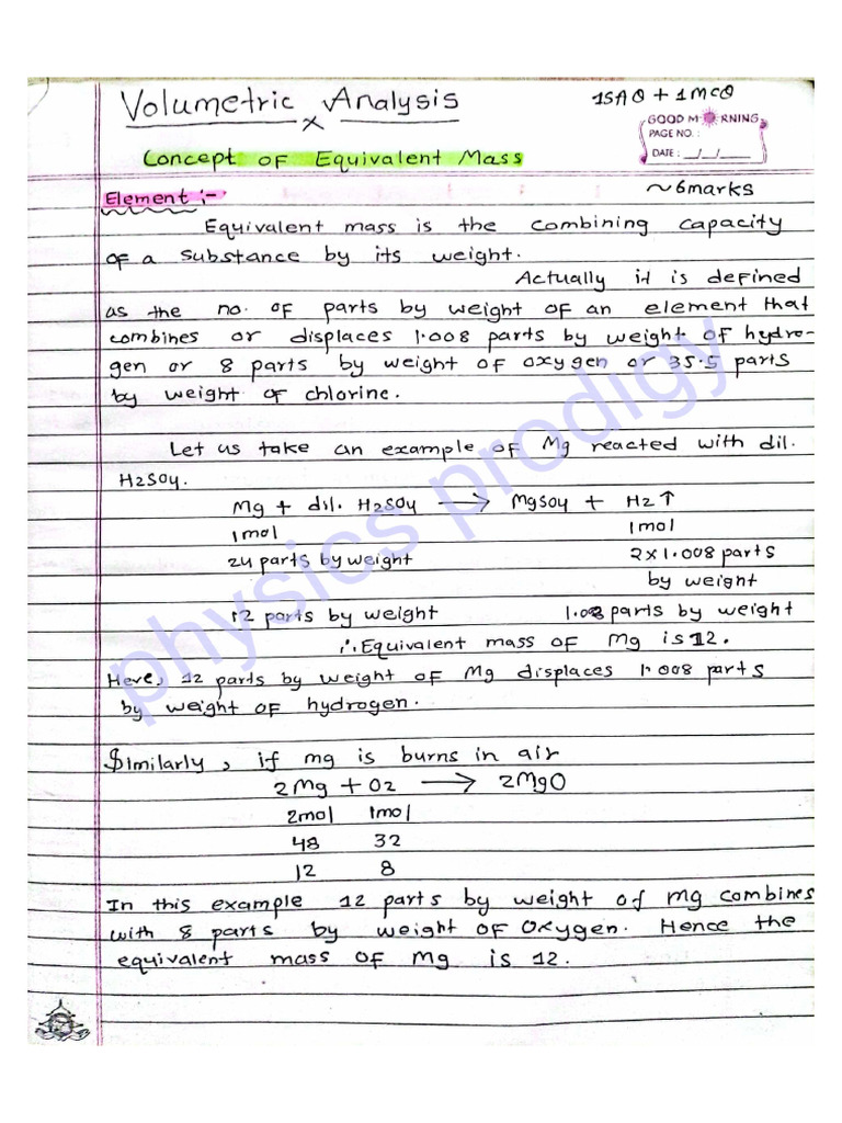 Volumetric Analysis | PDF