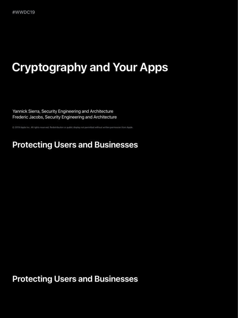 709 Cryptography and Your Apps | PDF