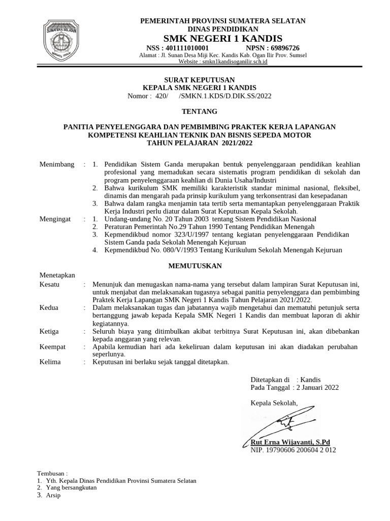 SK PKL TBSM 2022 | PDF