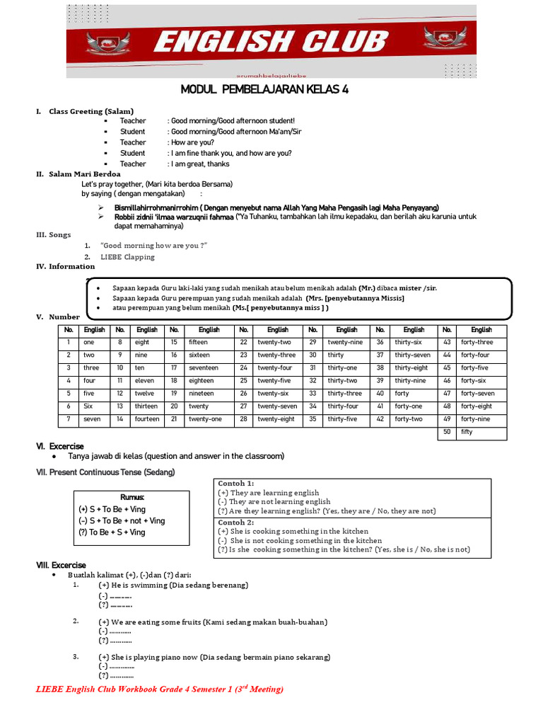 KLS.4 Present Continuous Tense_3rd_meeting | PDF