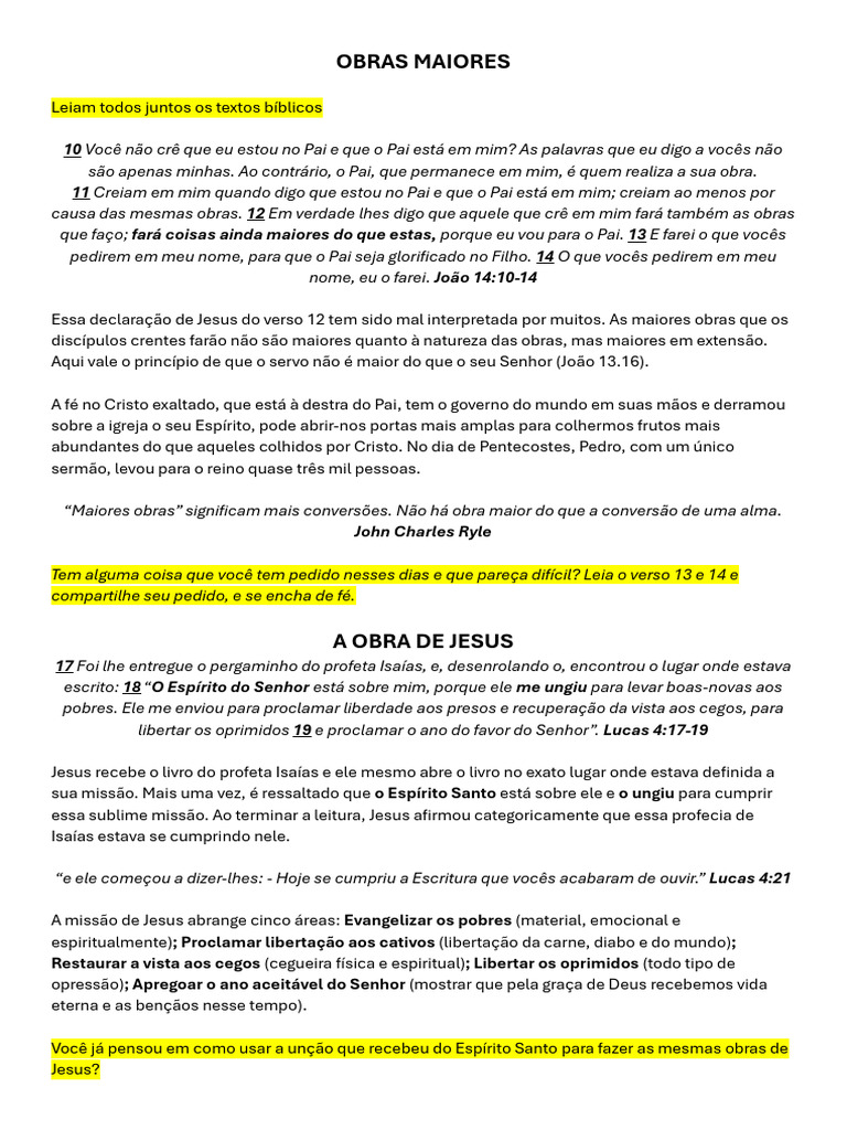 Obras maiores - Edificadores | PDF