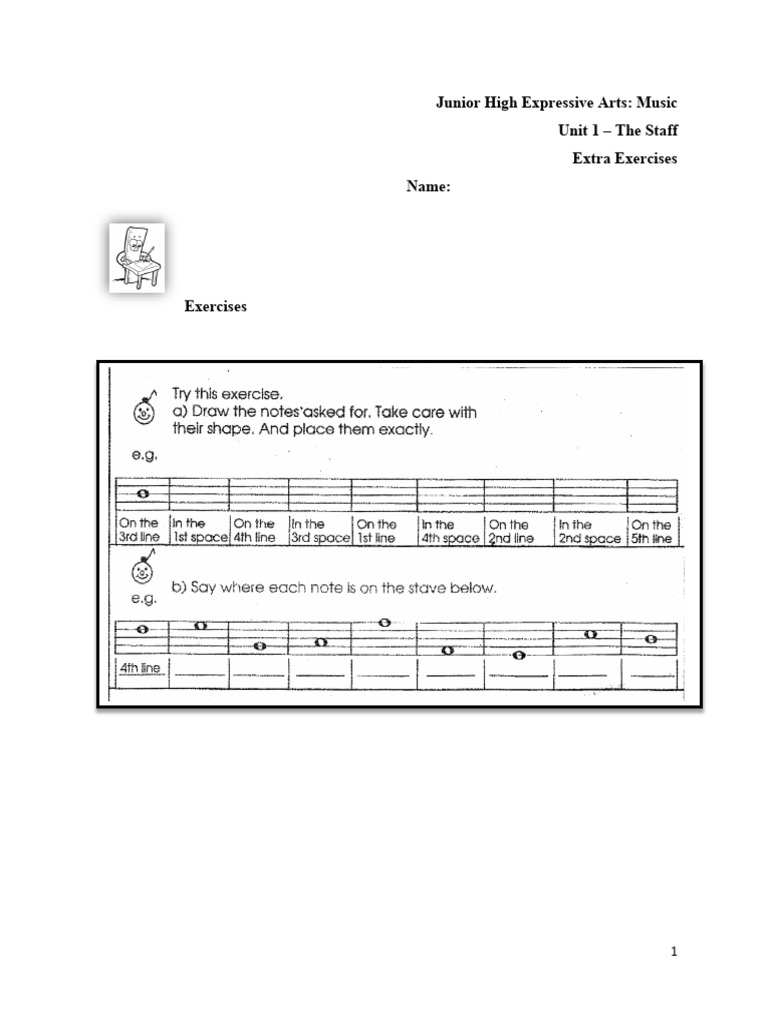 Staff - Extra Exercises | PDF