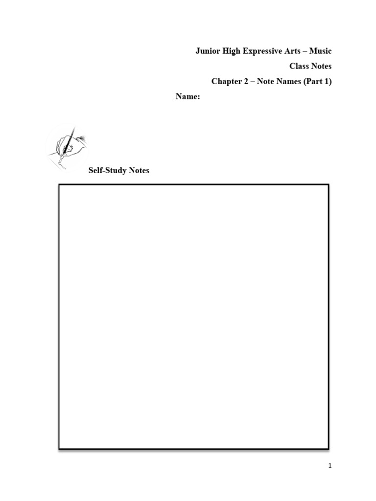Unit 2 - Note Names - Part 1 | PDF