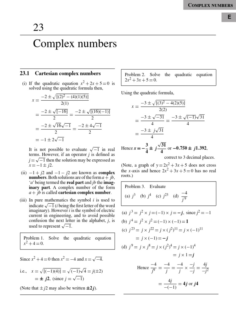 Complex numbers | PDF