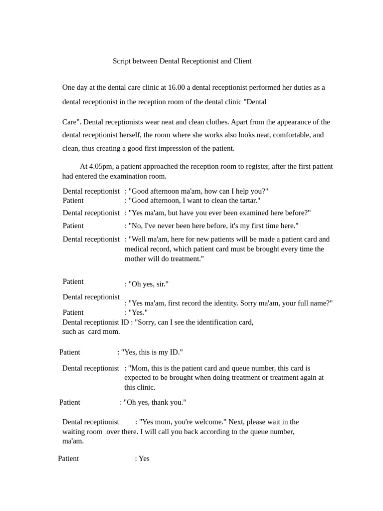 English Receptionist | PDF