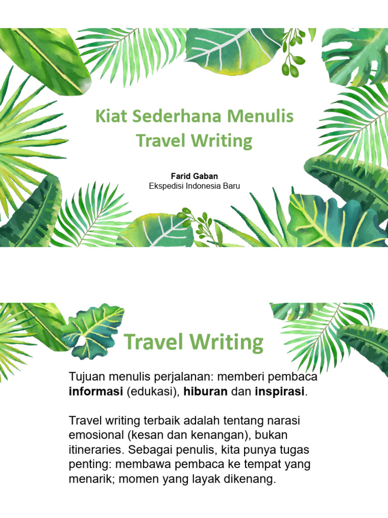 Travel Writing | PDF