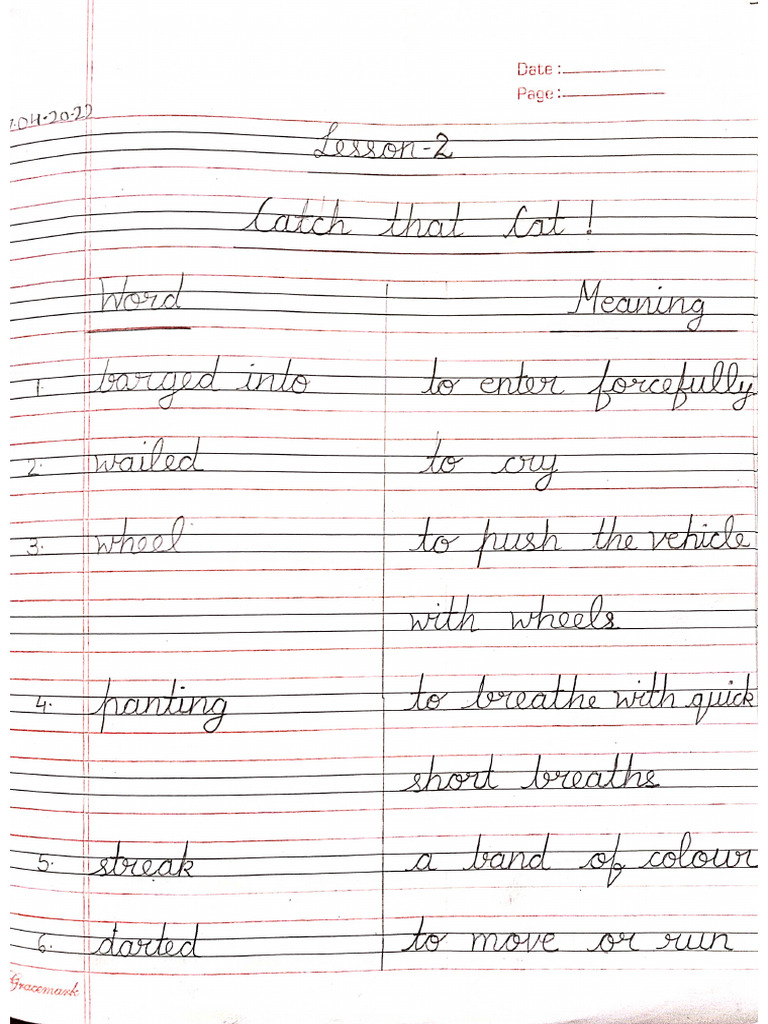 Eng-2 Lesson - 2 Copywork | PDF