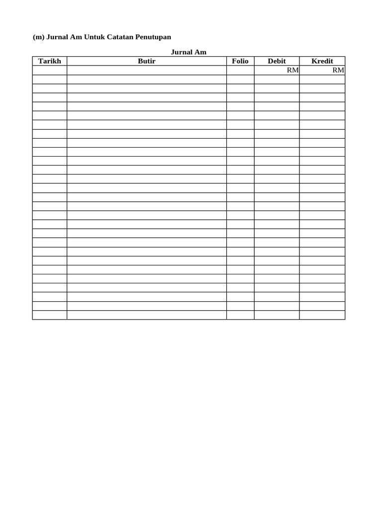 Format Akaun Kerja Kursus 3 | PDF
