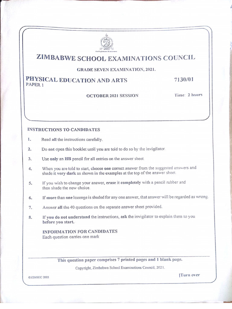 2021 Pe and Vpa Paper | PDF