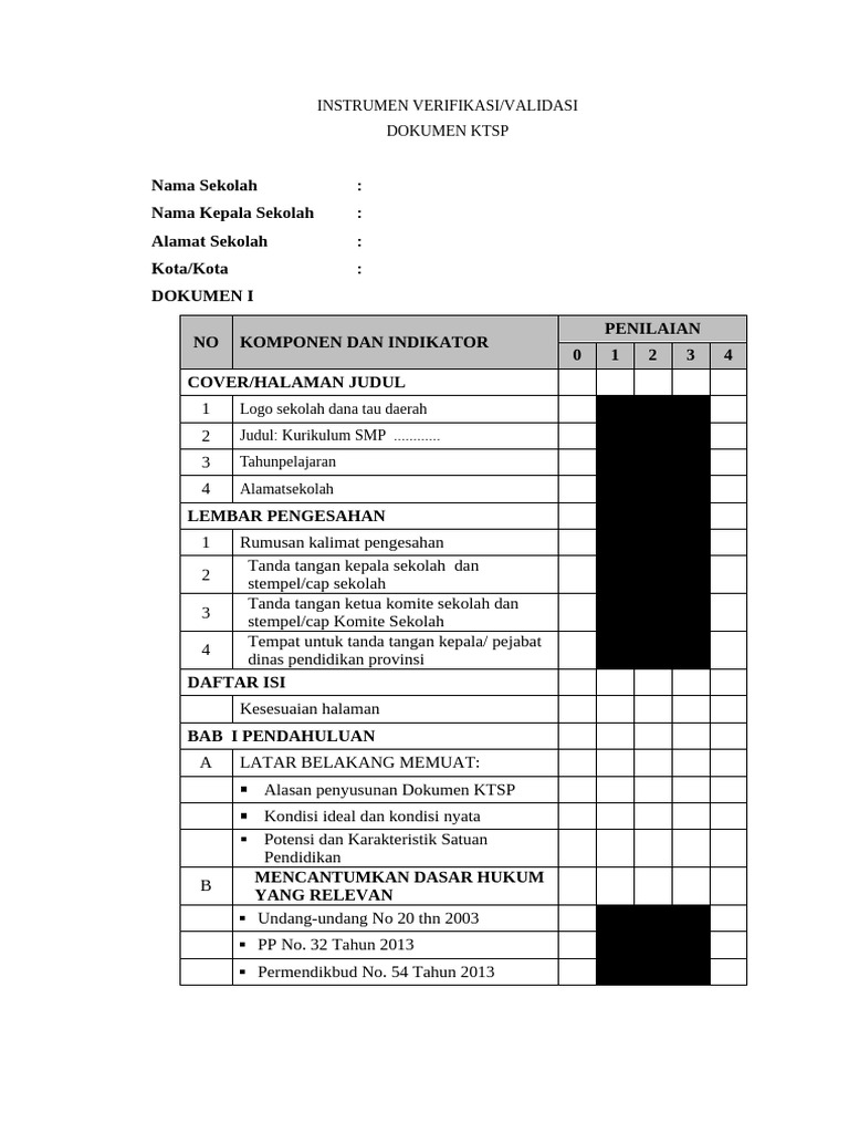 Instrumen Verifikasi | PDF