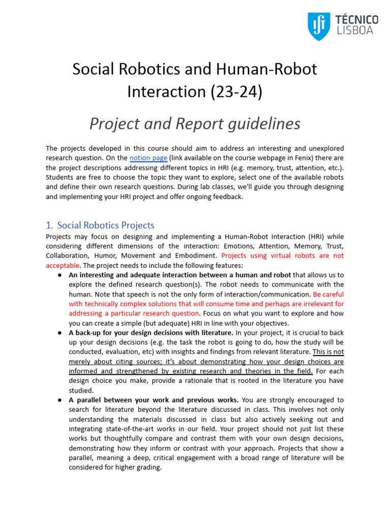 Project Guidelines | PDF
