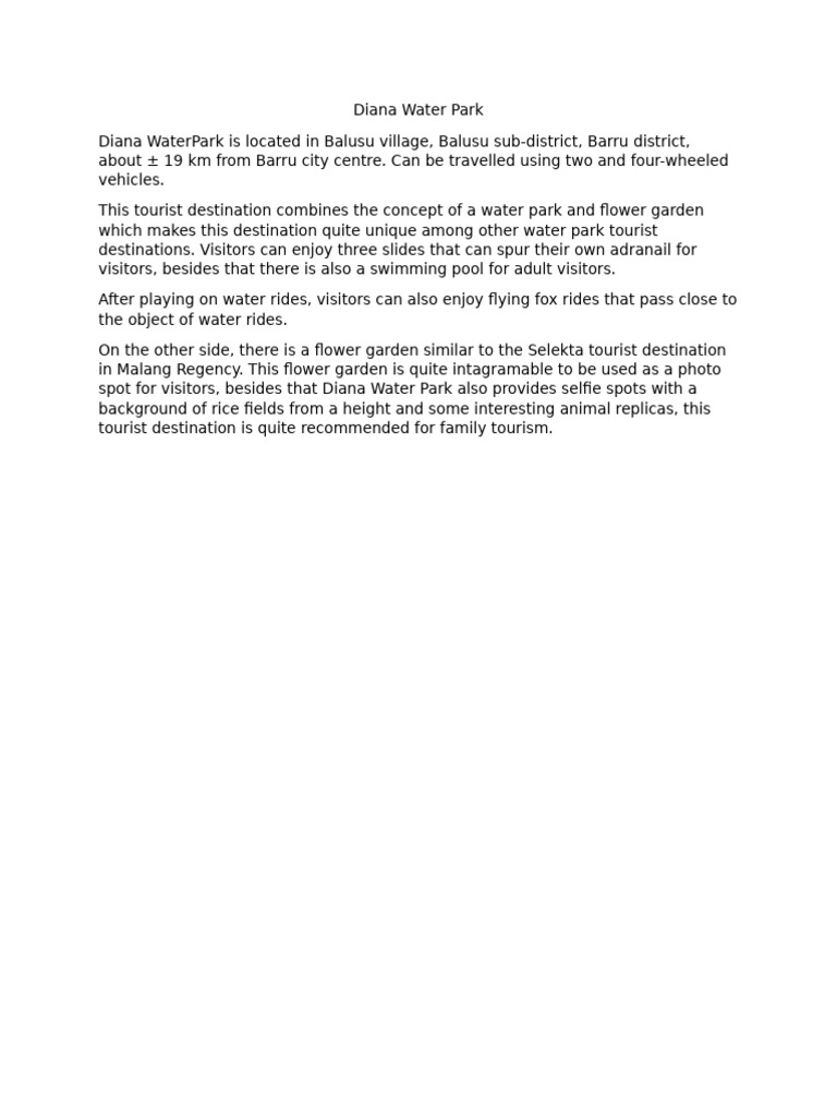 Diana Water Park | PDF
