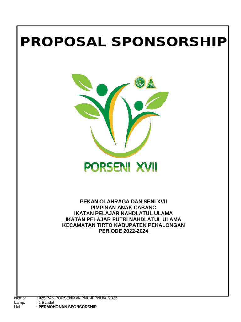 Proposal SPONSORSHIP PORSENI XVII 2023 | PDF