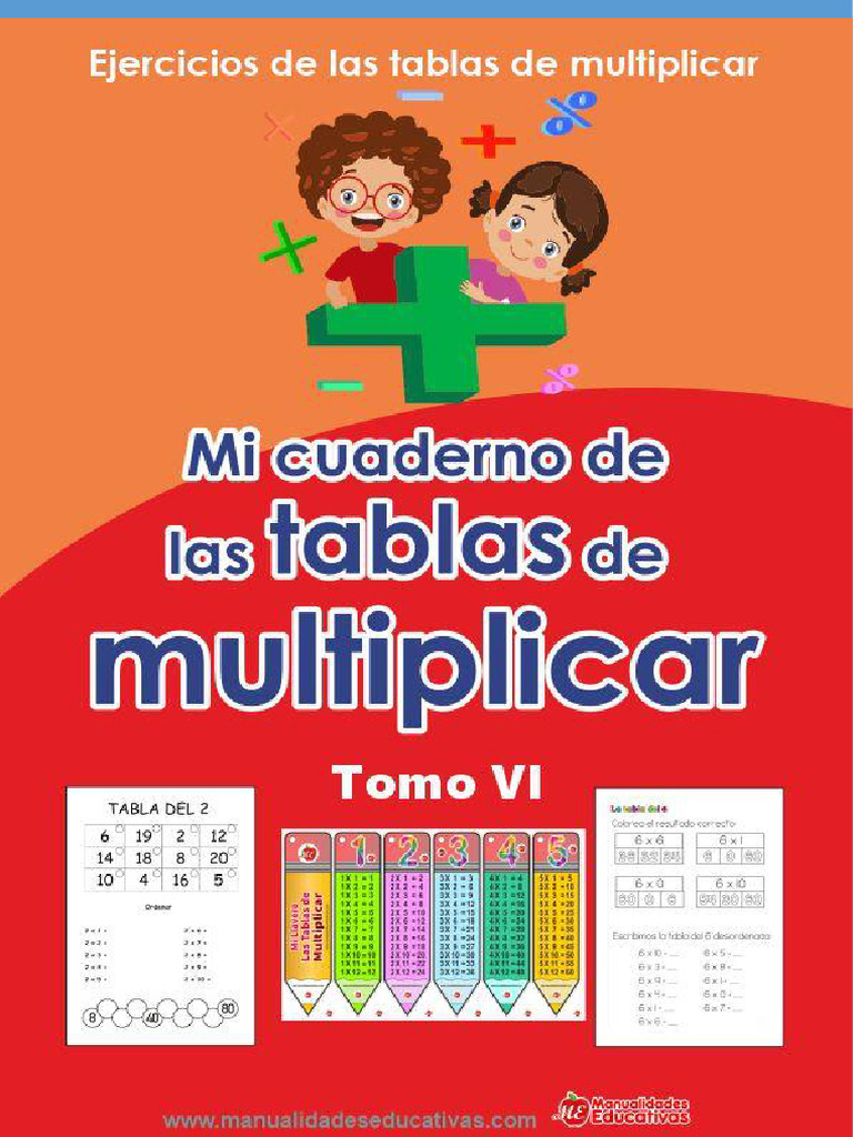 6 Cuadernillo de Las Tablas de Multiplicar - ME | PDF