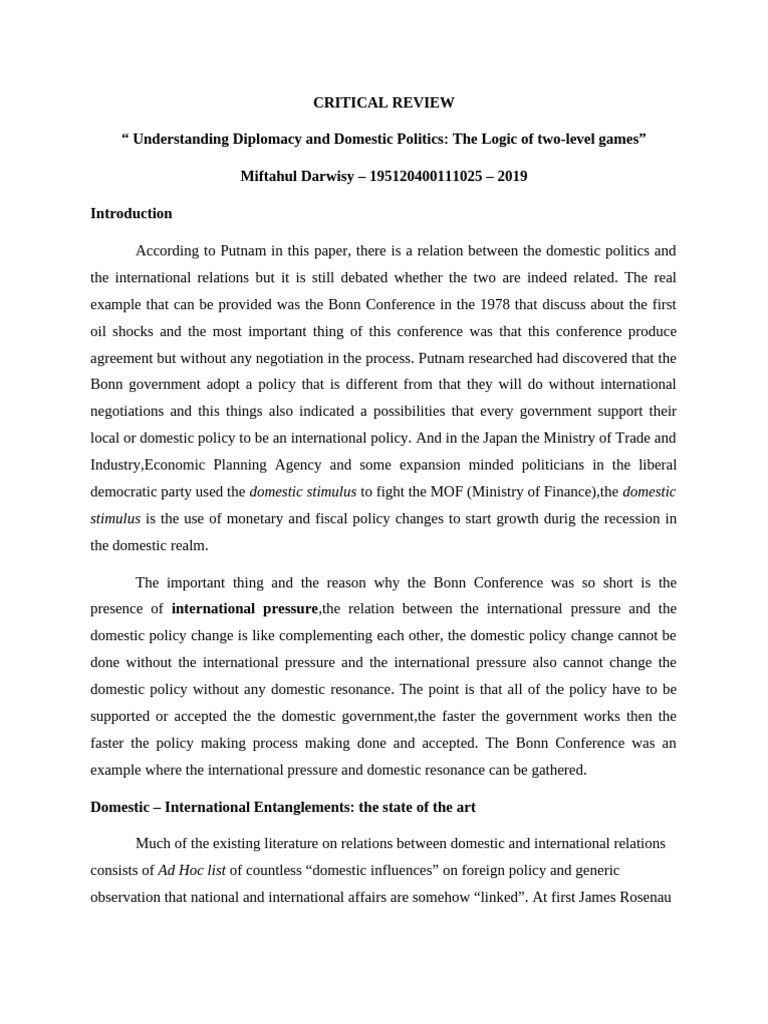 Critical Review | PDF