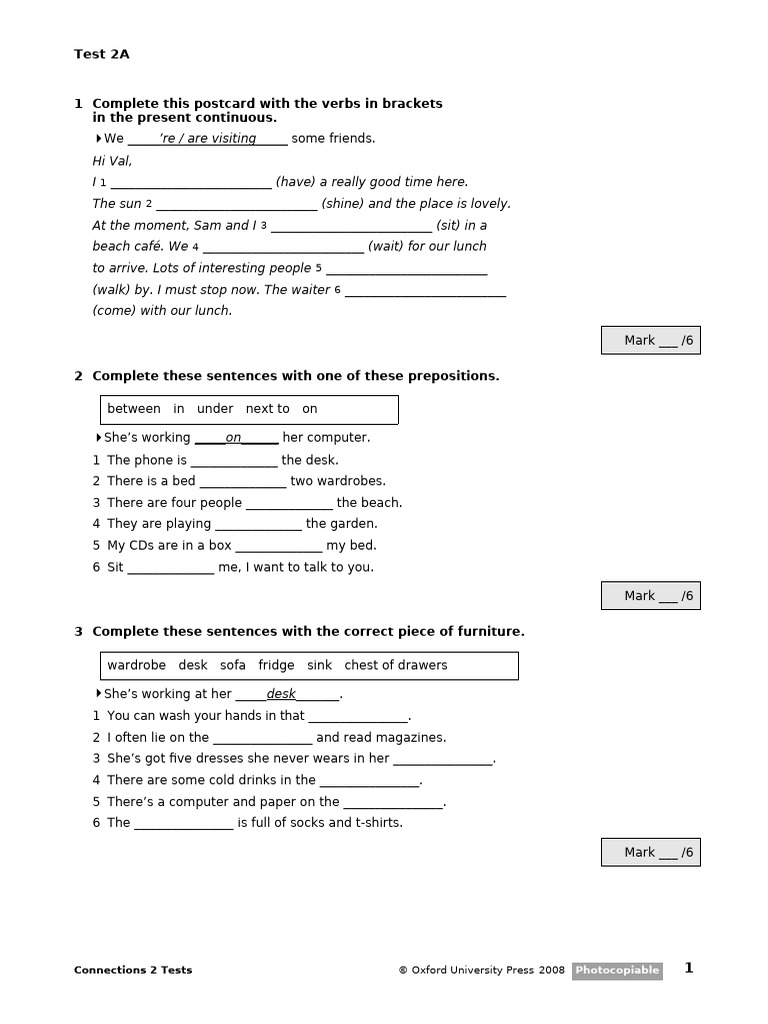 Level 2 Test 2A | PDF | Wellness