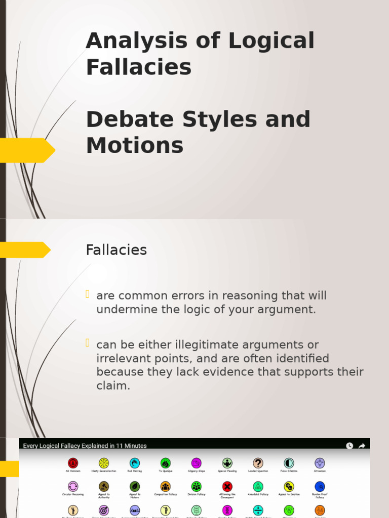 Analysis of Logical Fallacies | PDF