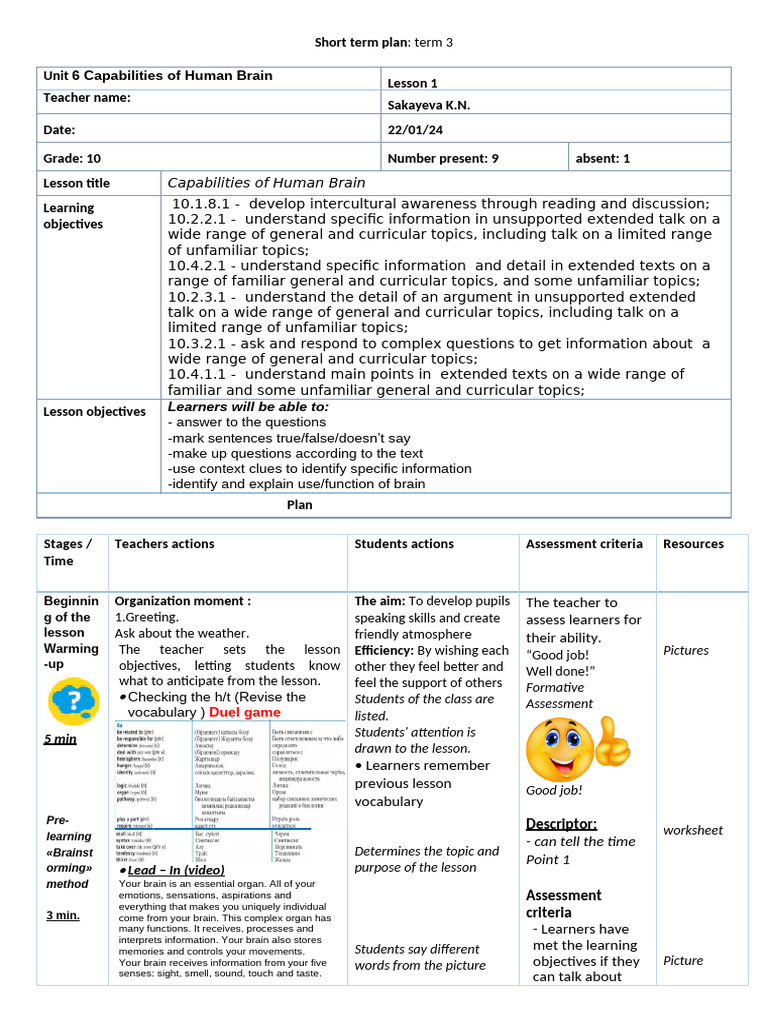 Capabilities of Human Brain | PDF | Senses | Learning