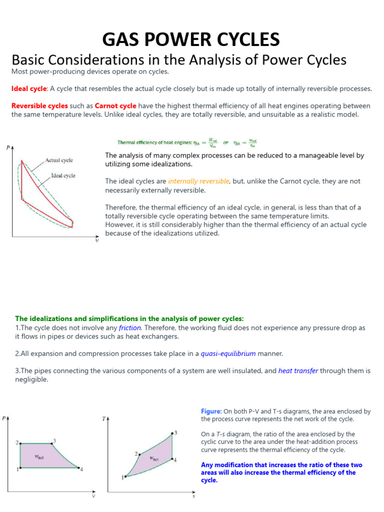 Chapter 1 - Gas Power Cycles-New Version | PDF