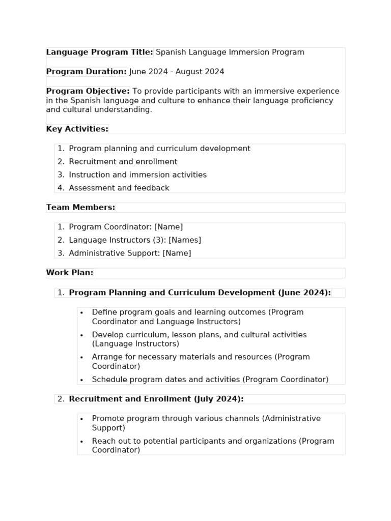 Language Program | PDF Language Program | PDF