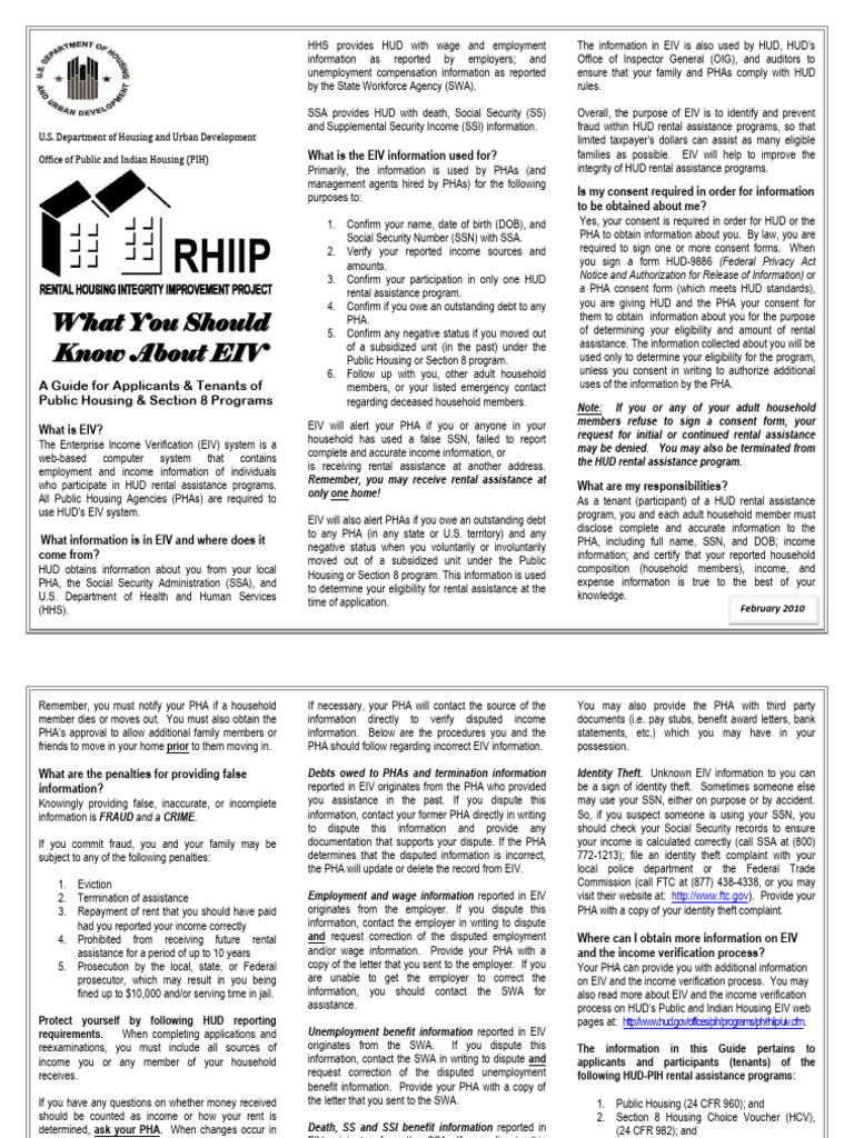 What You Should Know About EIV | PDF