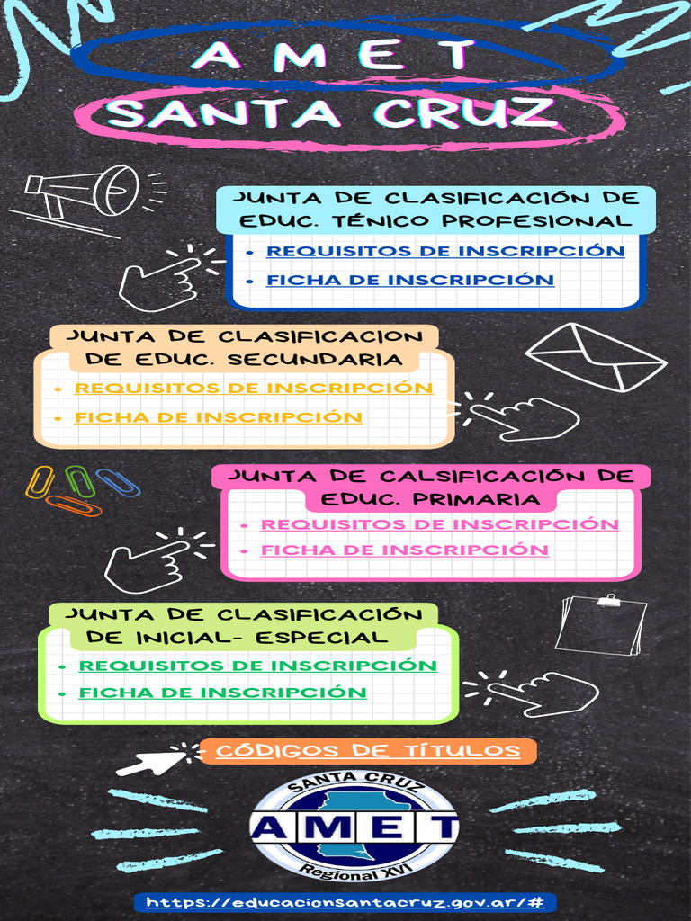 Periodo de Inscripcion - Amet Santa Cruz - Regional Xvi | PDF