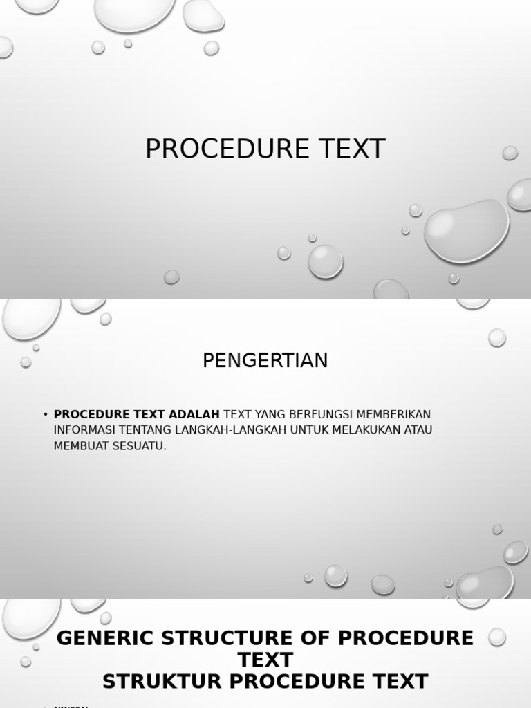 Procedure Text | PDF