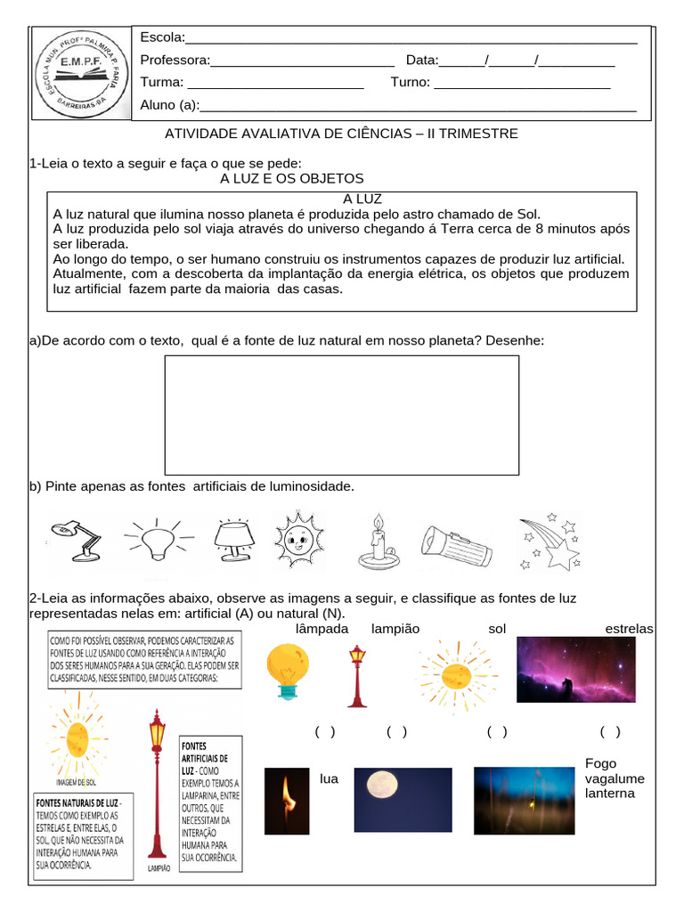 Ativ. Aval. 2º Trimetre | PDF