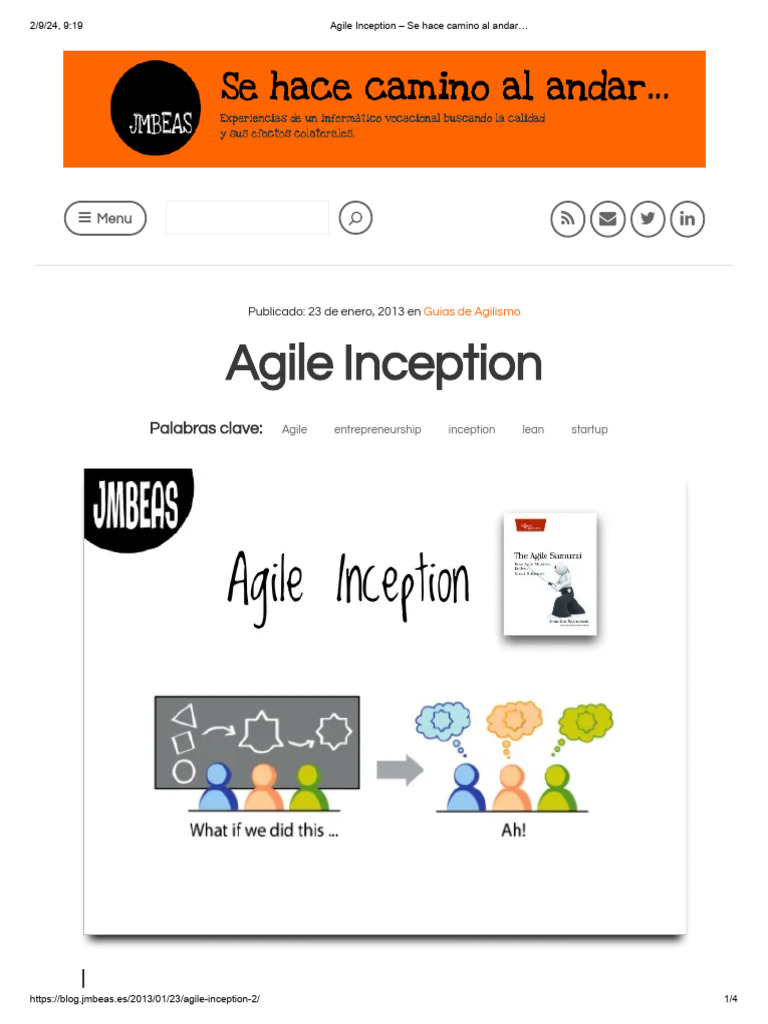 Agile Inception - Se Hace Camino Al Andar | PDF