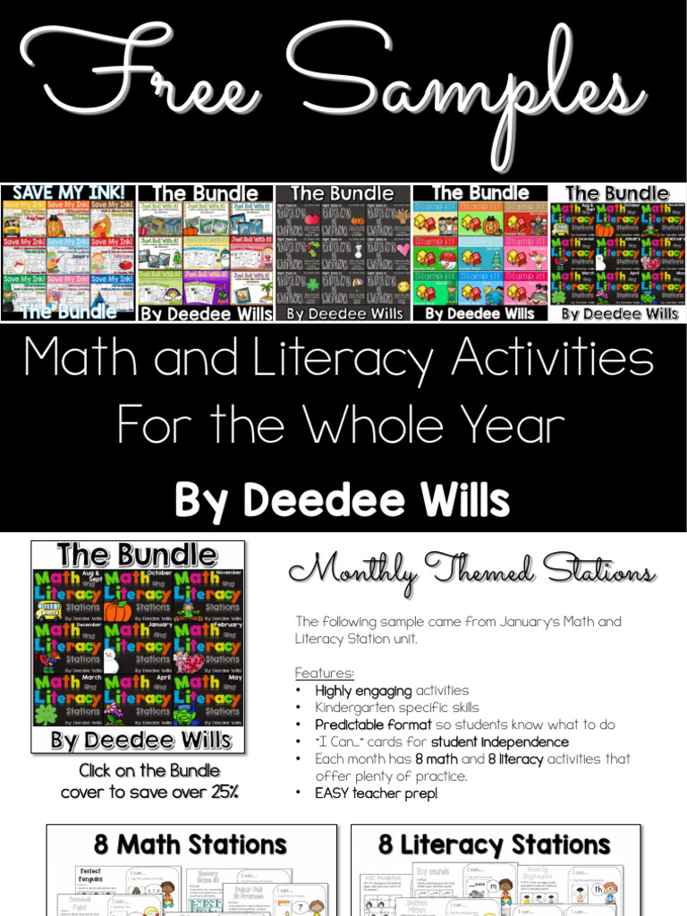 Kindergarten Math & Literacy Activities | PDF | Learning