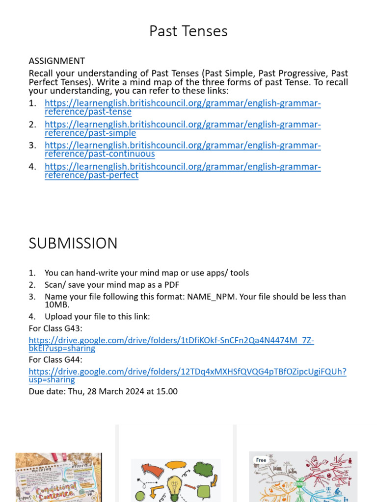 Past Tense - Mind Map-1 | PDF