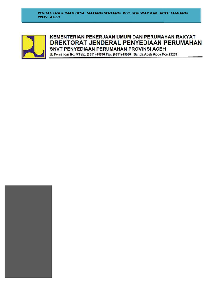 RKS Matang Sentang Tamiang | PDF