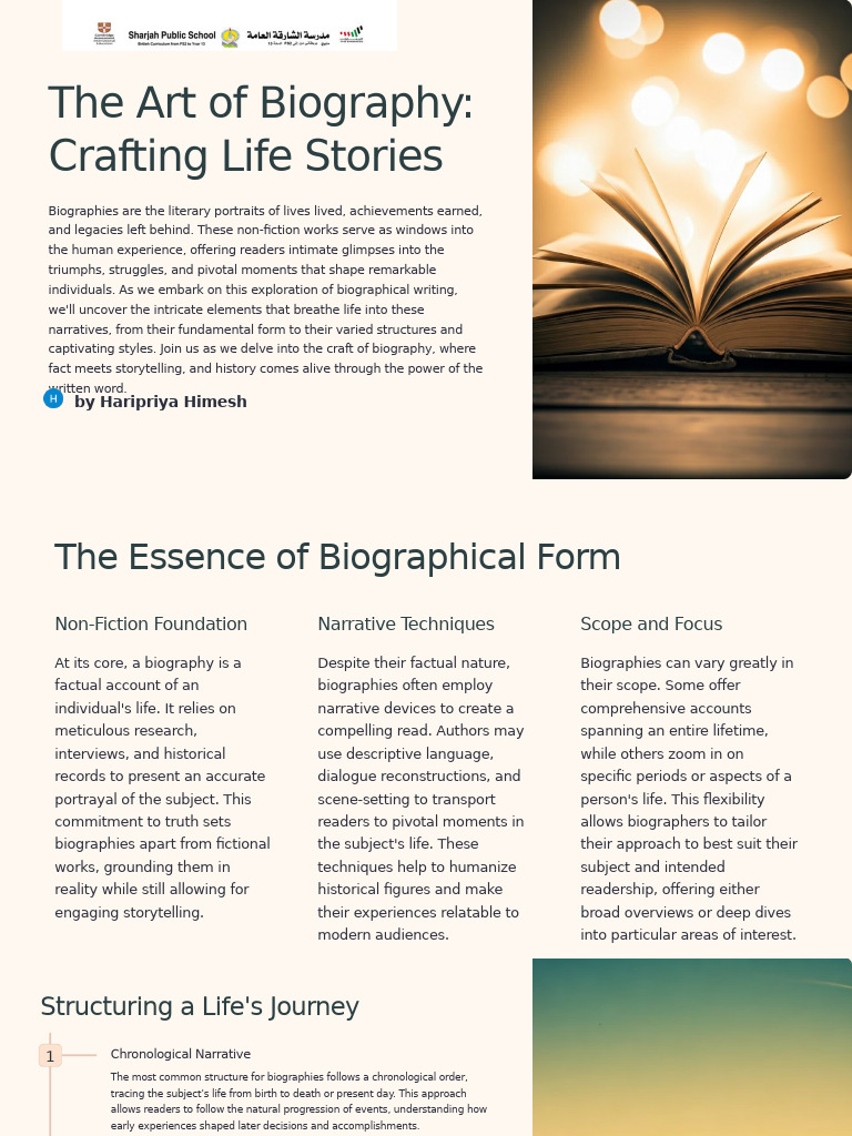 The Art of Biography Crafting Life Stories | PDF