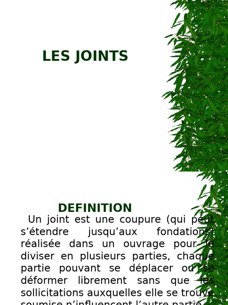 Les Joints | PDF