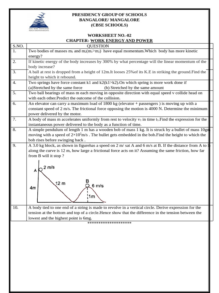 5 - Workenrgy and Power - 02 - Subjective | PDF