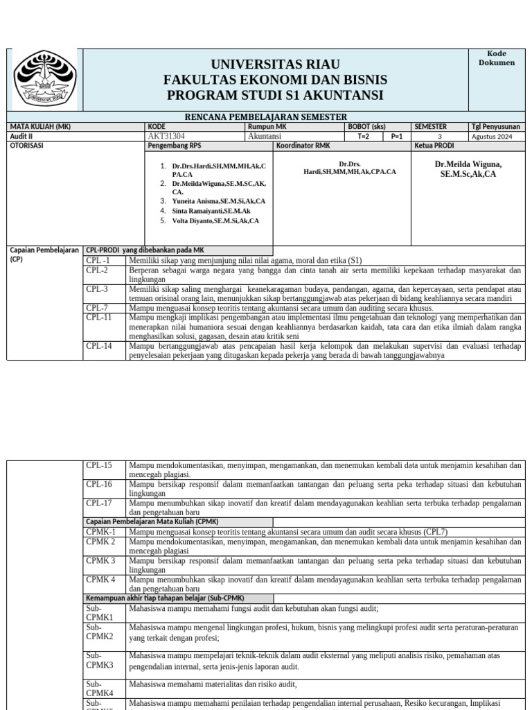 Rps Obe Audit II - 2024 | PDF
