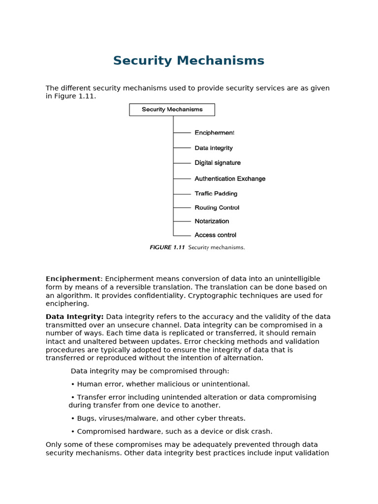 Security Mechanisms | PDF
