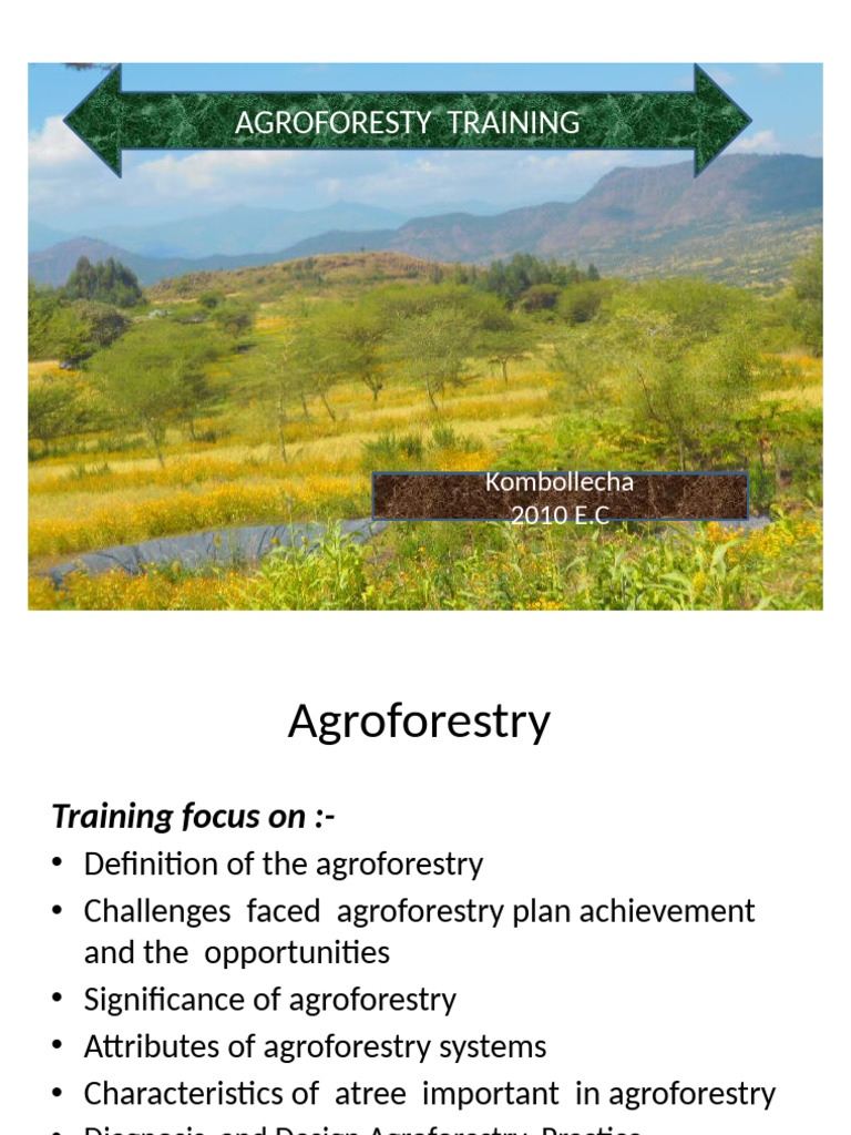 Agroforestry Training 2010 | PDF