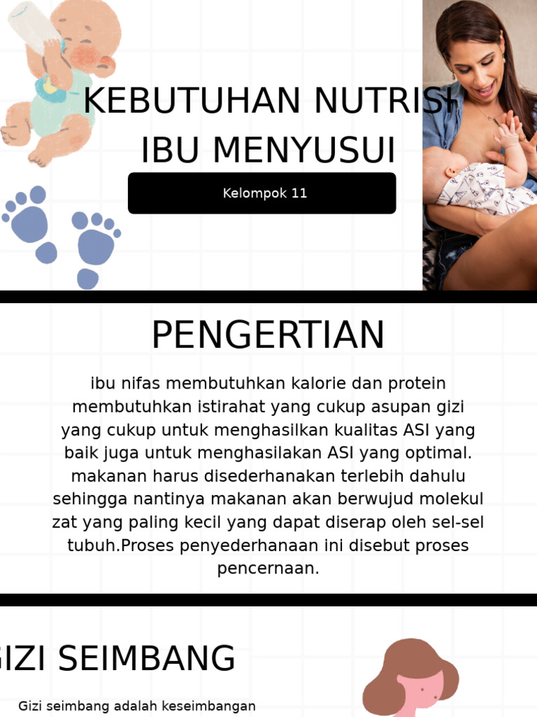 Kebutuhan Nutrisi Ibu Menyusui | PDF
